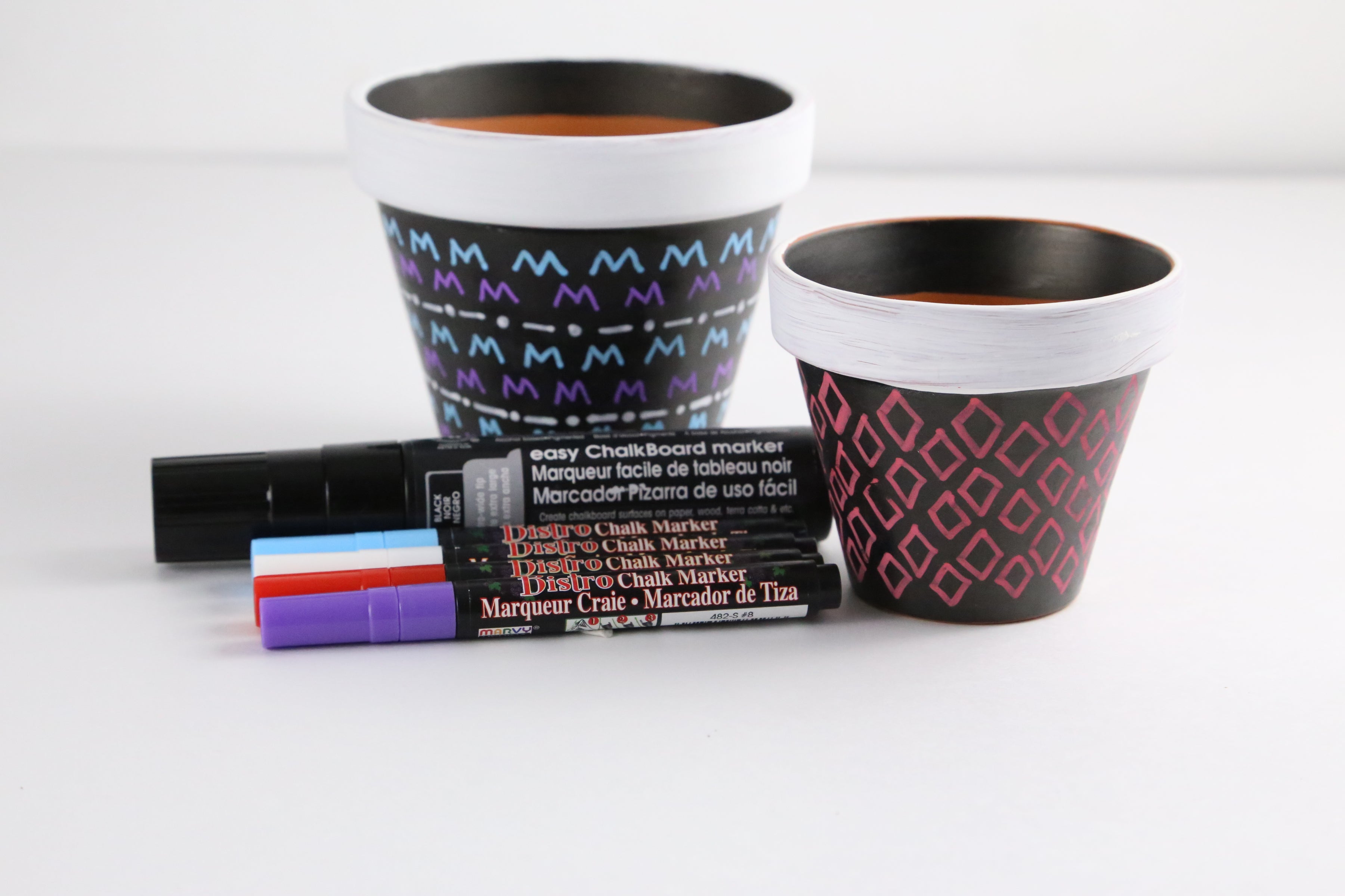 Chalkboard Painted Pots — Marvy Uchida