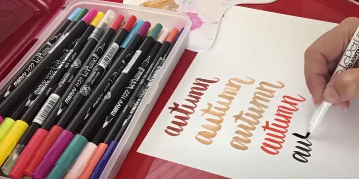 Brush Lettering Markers Comparison — Marvy Uchida
