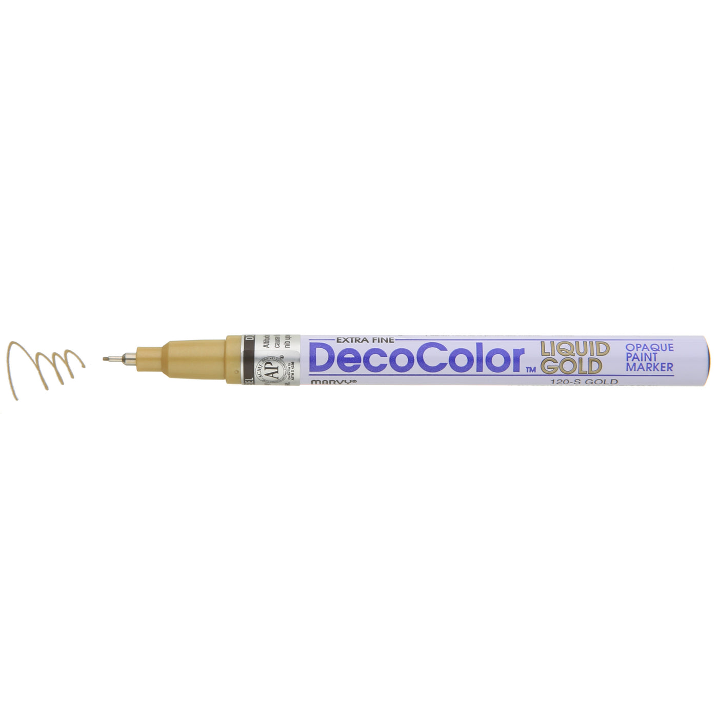 DECOCOLOR® LIQUID GOLD/SILVER PAINT MARKER EXTRA FINE — Marvy Uchida