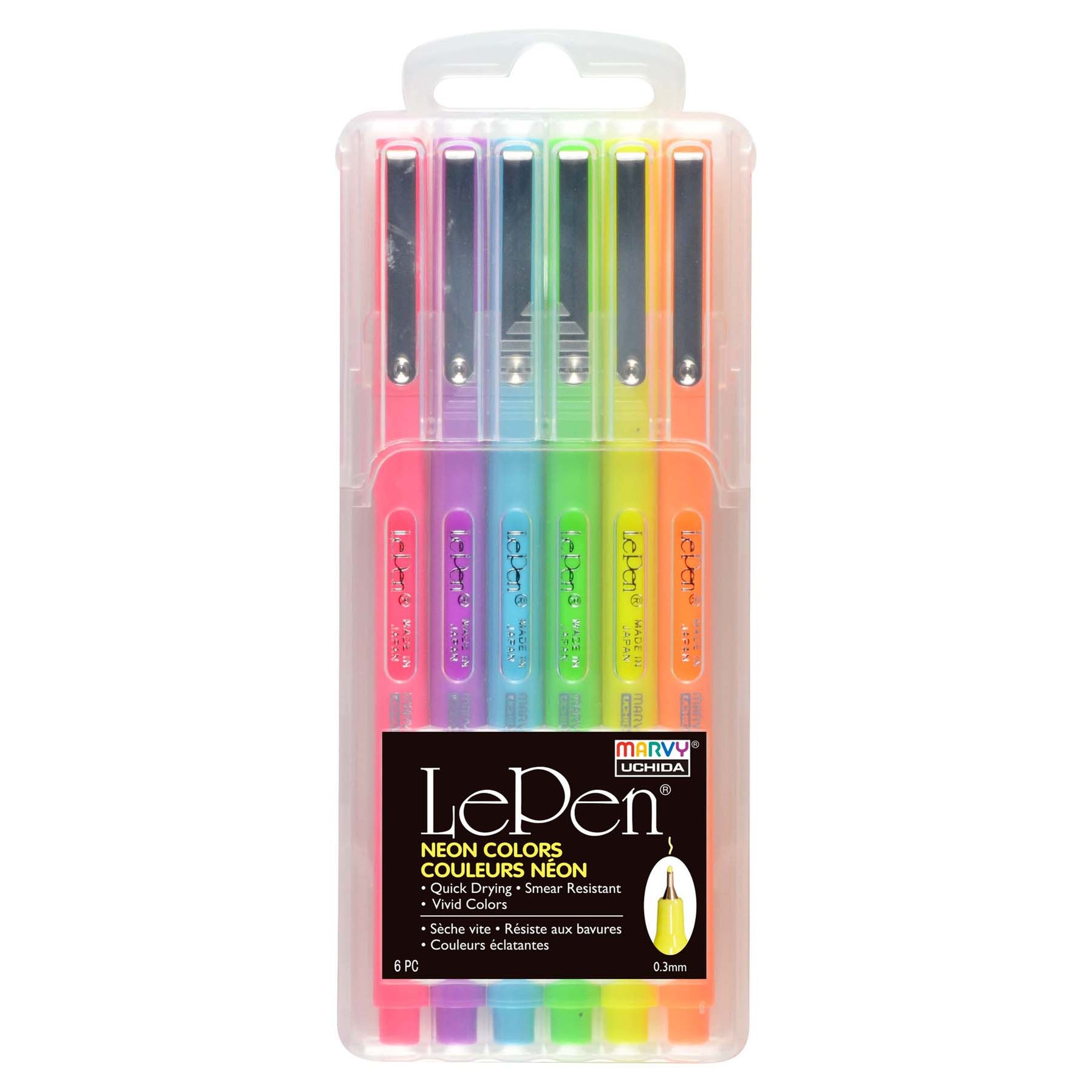 LE PEN NEON 6 PIECE SET — Marvy Uchida